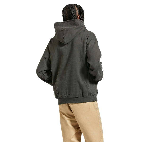 Brixton Embroidered Heavyweight Hood - Washed Black | Free UK Delivery ...