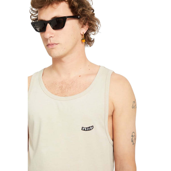 Volcom Pistol Stone Heather Tank Top Vest - Light Khaki | Free UK ...