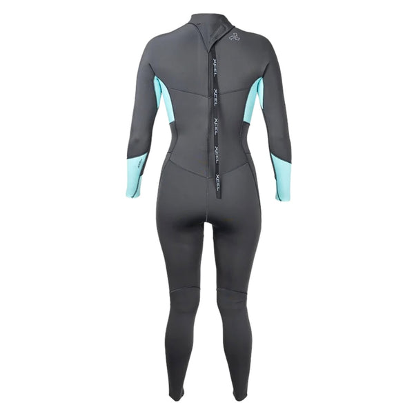 Xcel Womens 3/2mm Axis Back Zip Fullsuit Wetsuit - Graphite/Glacier ...