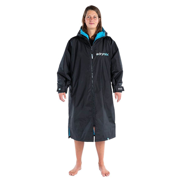 Dryrobe Advance Long Sleeve Drying & Changing Robe Black Blue | Free UK ...